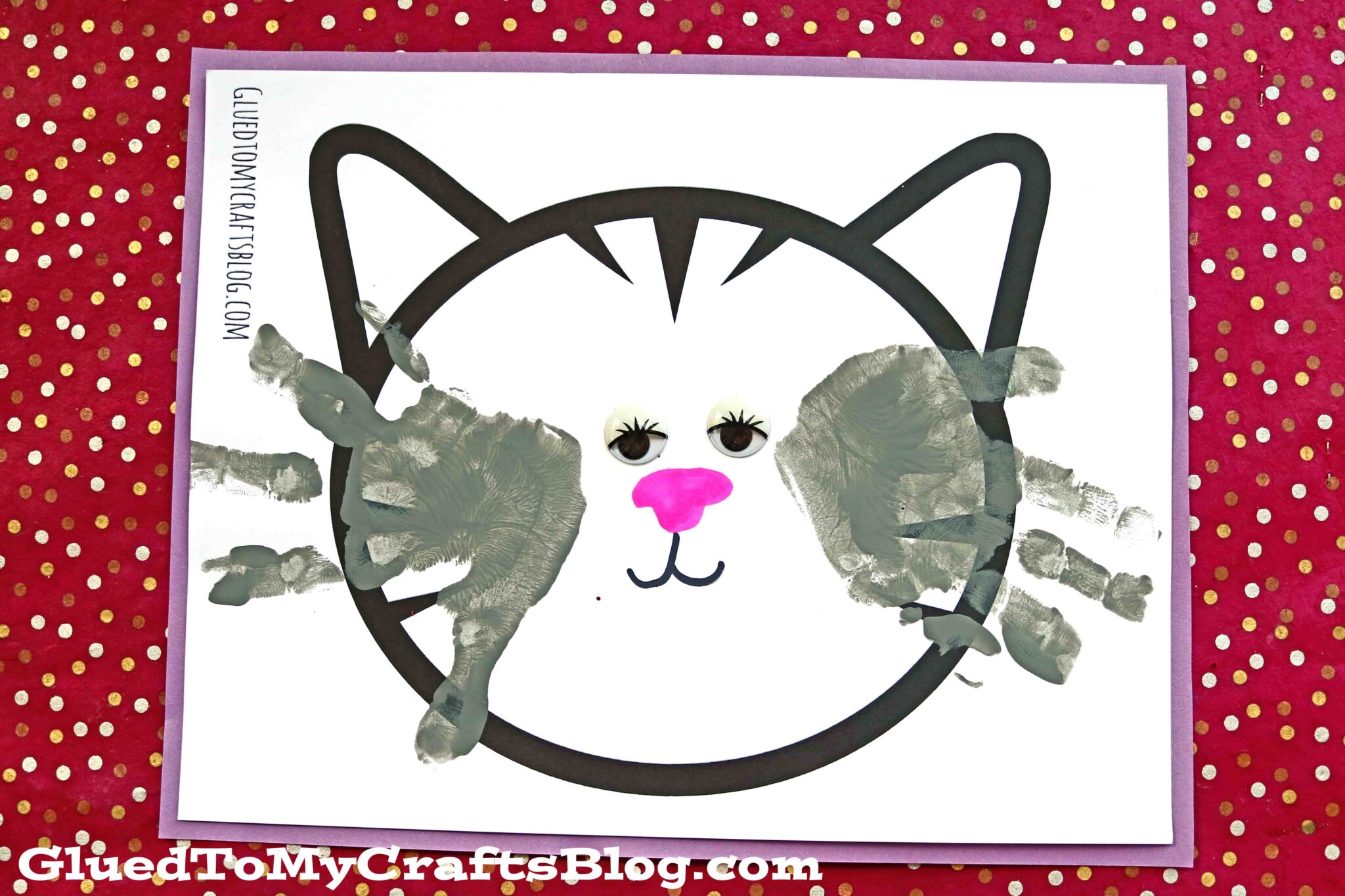 Handprint Cat Whiskers Keepsake Craft