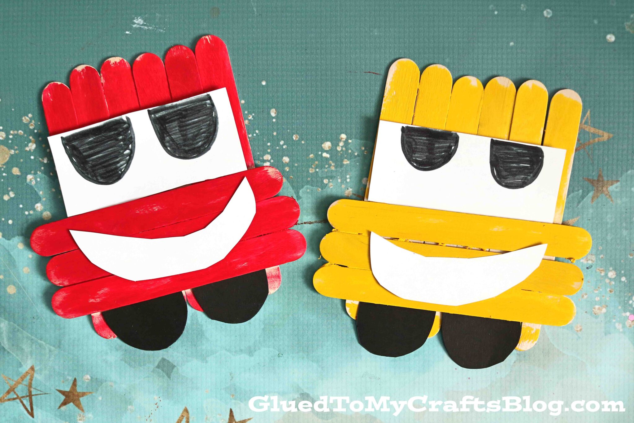 Popsicle Stick Cars Craft Idea For Kids