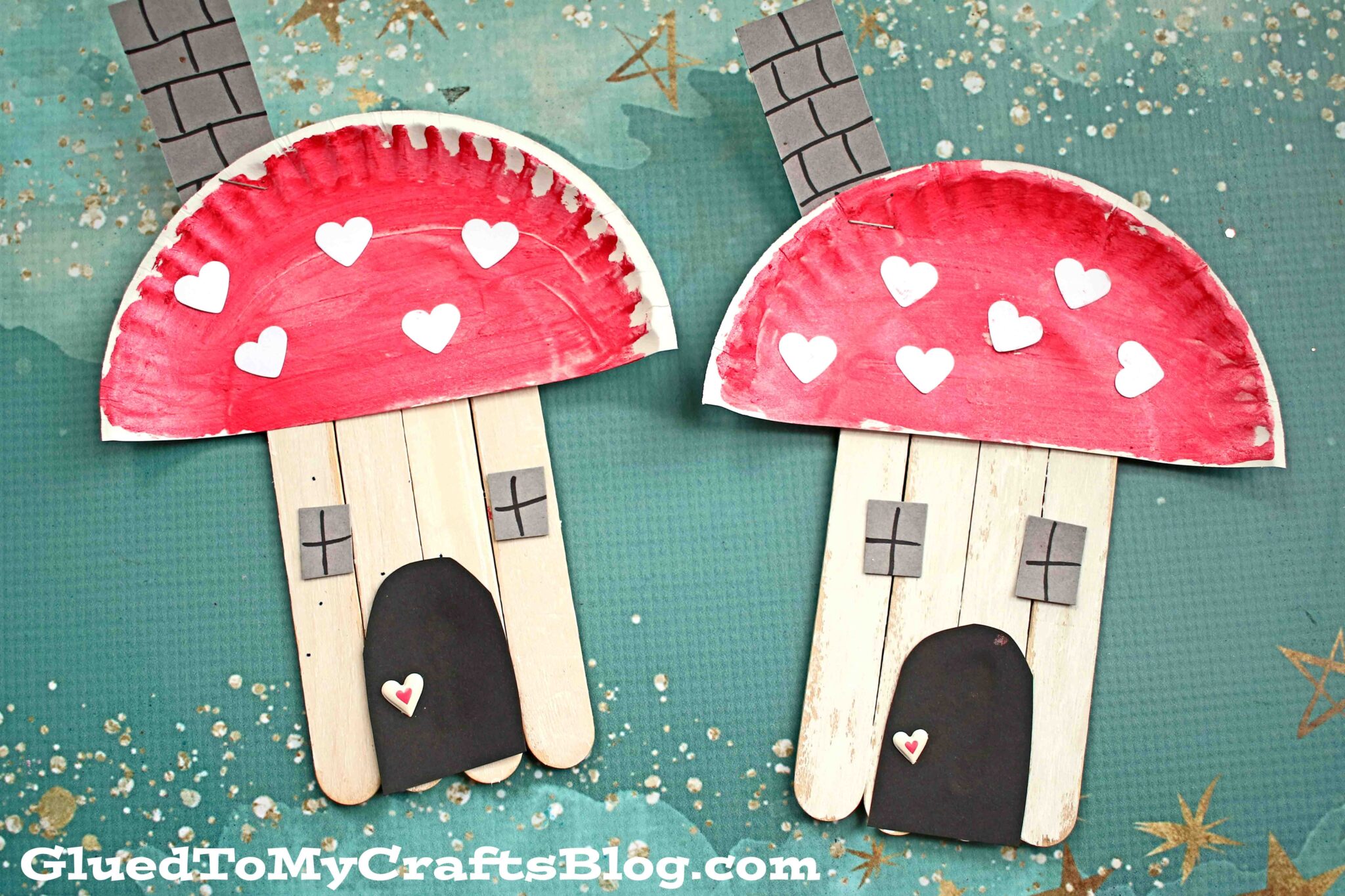 Popsicle Stick Mushroom Fairy House Craft Idea
