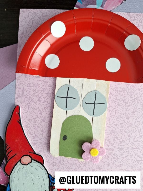 Popsicle Stick Mushroom Fairy House Craft Idea