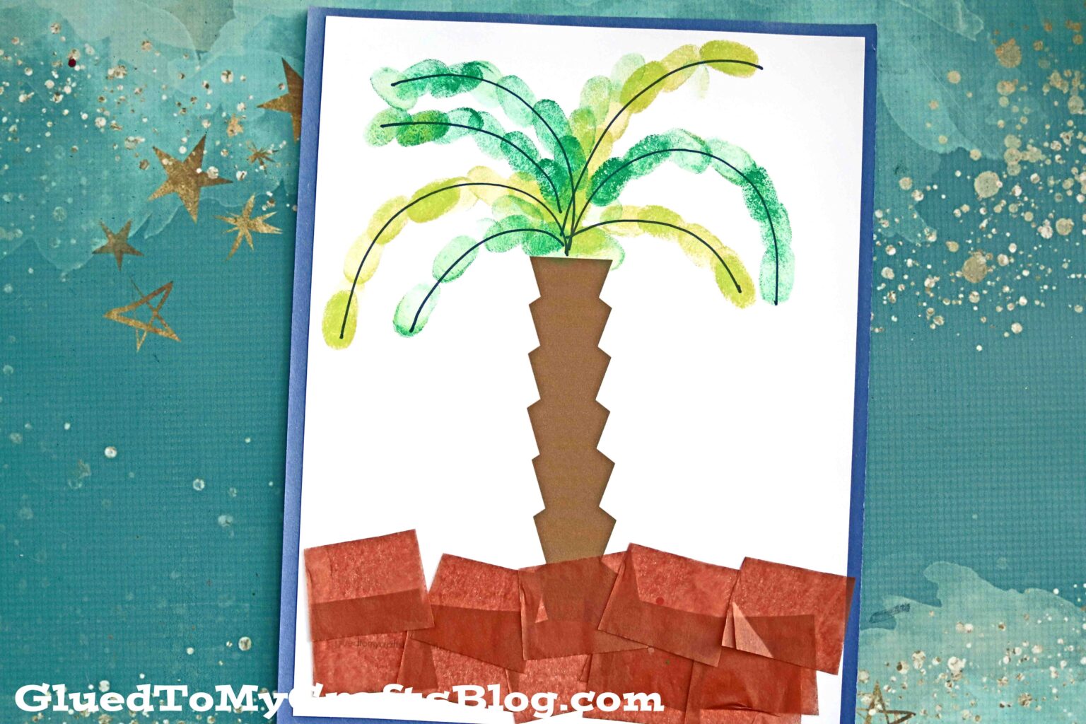 Paper & Thumbprint Palm Tree Craft