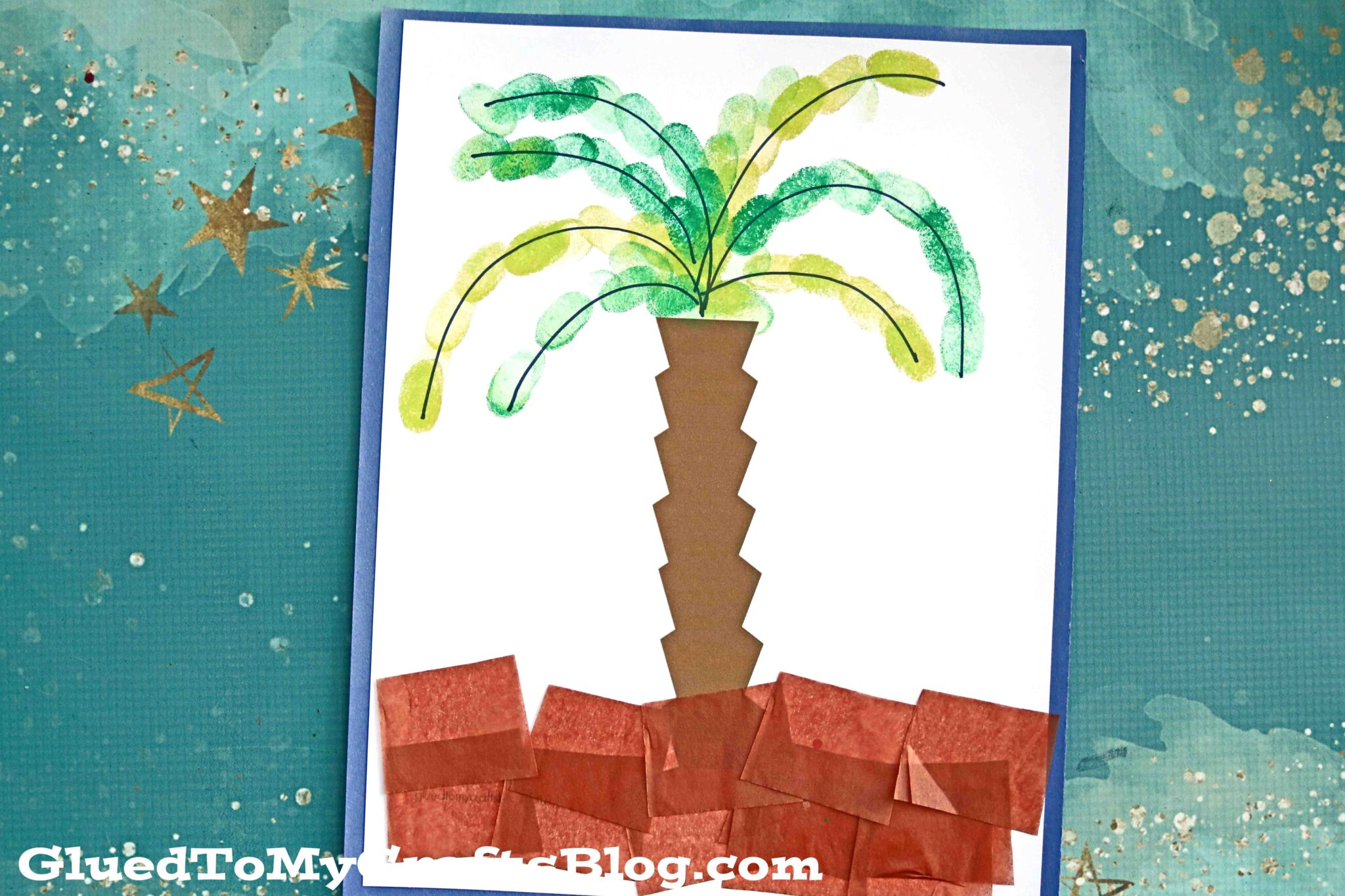 Paper & Thumbprint Palm Tree Craft