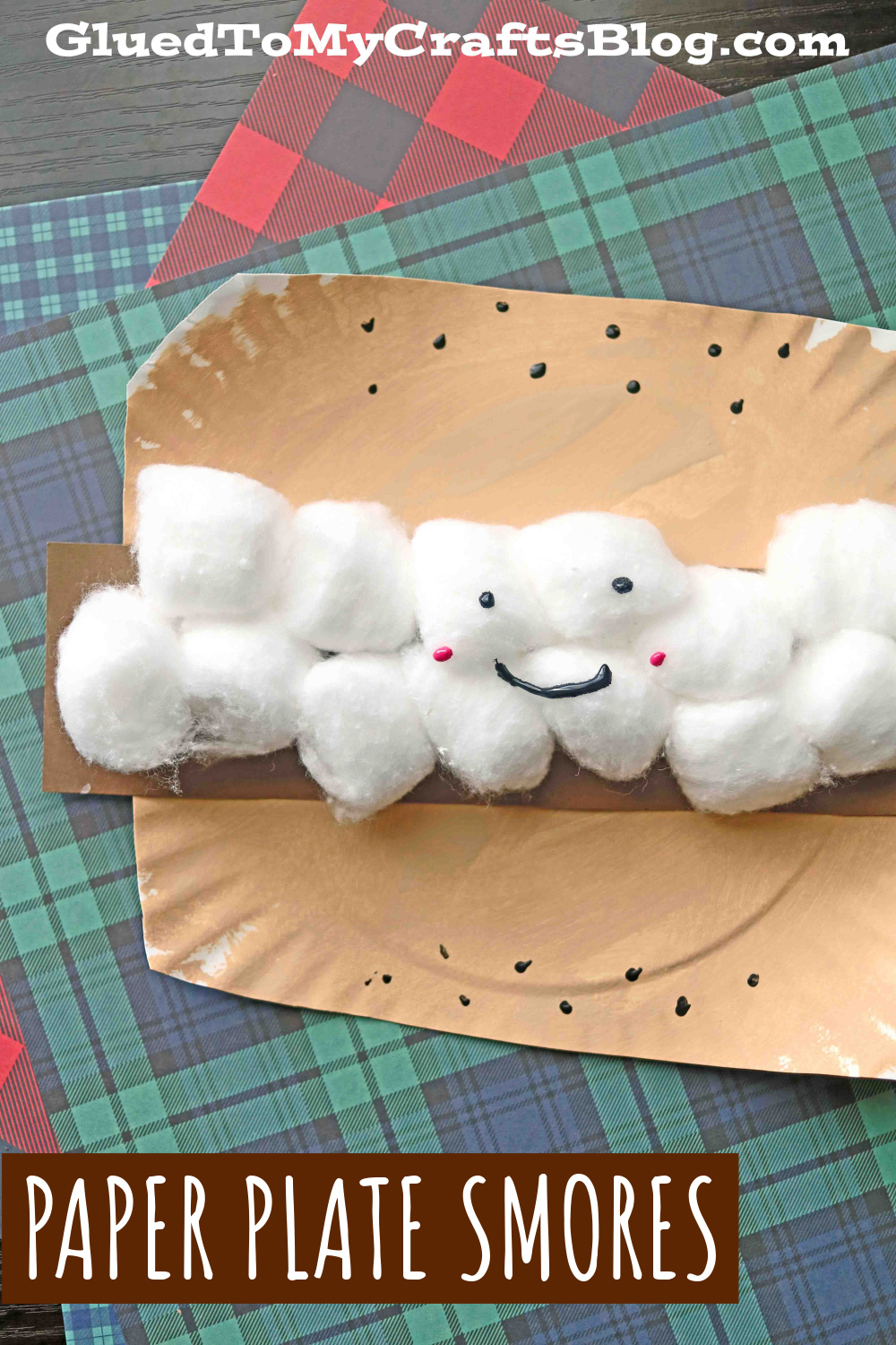 Paper Plate Smores Craft Idea