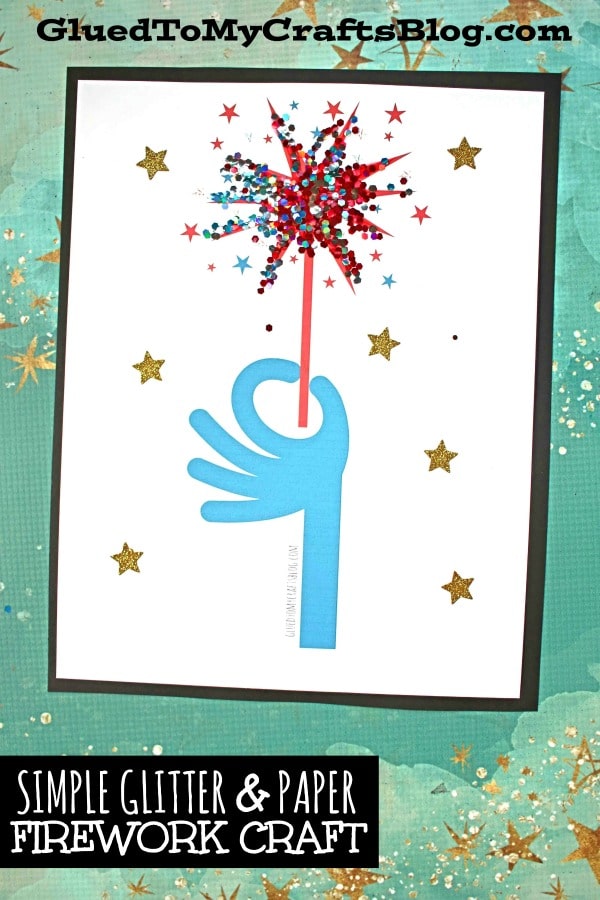 Glitter & Paper Patriotic Firework Sparkler