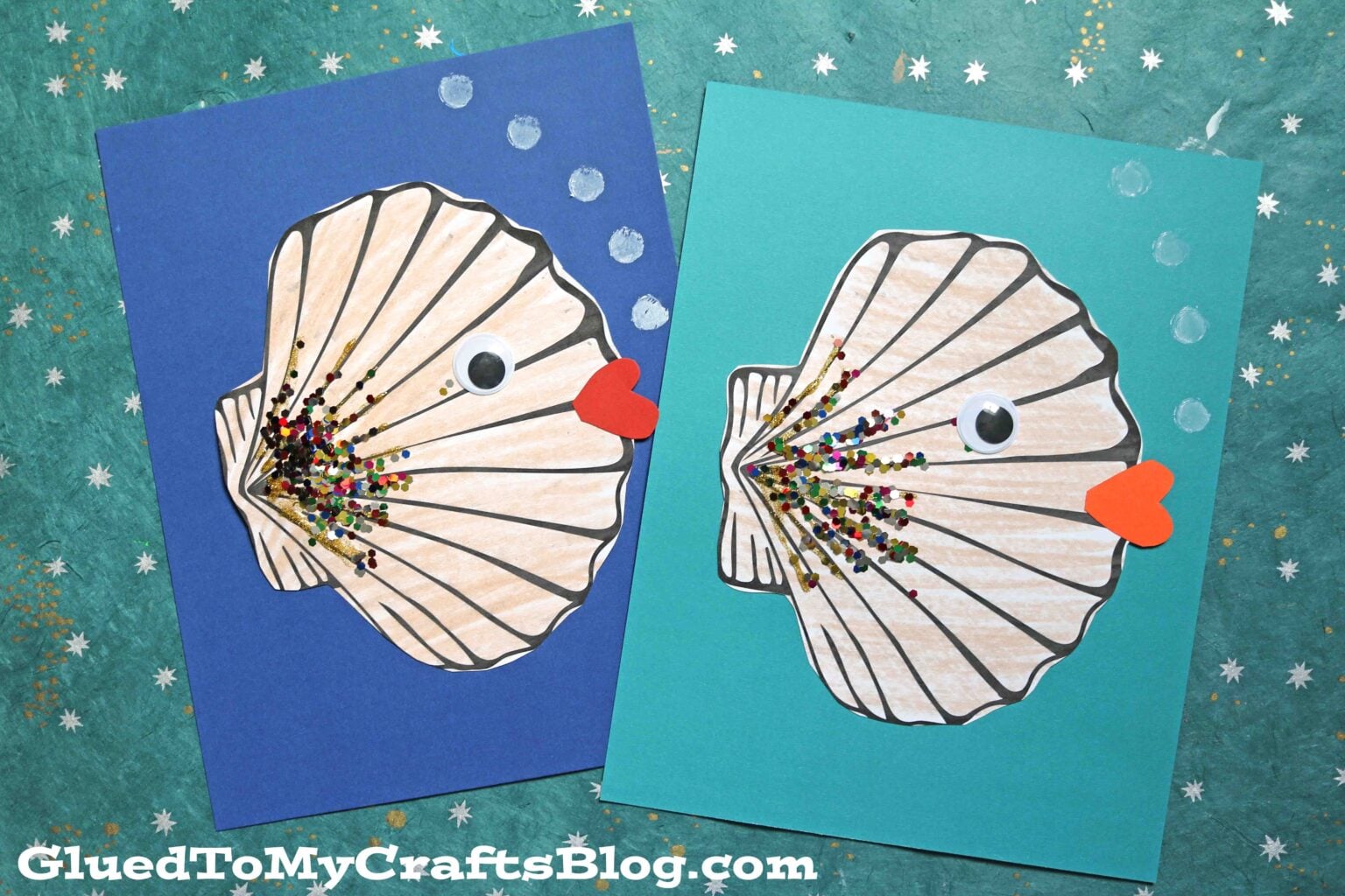 Paper Seashell Fish Craft Idea