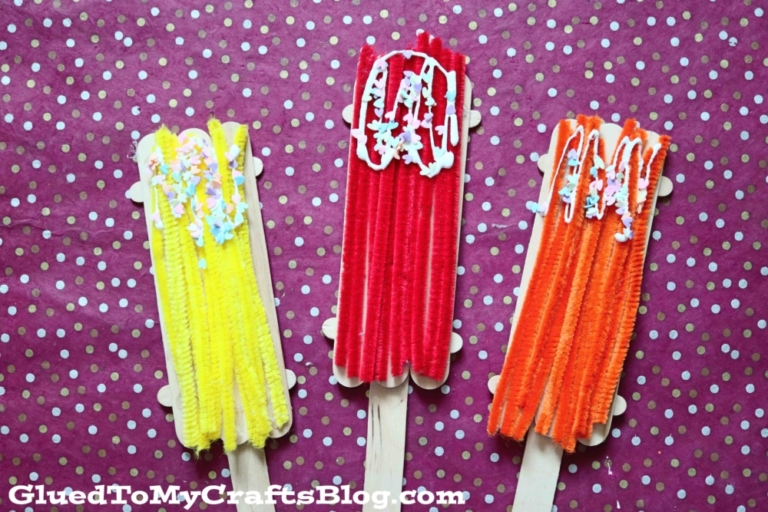 Craft Stick & Pipe Cleaner Popsicles