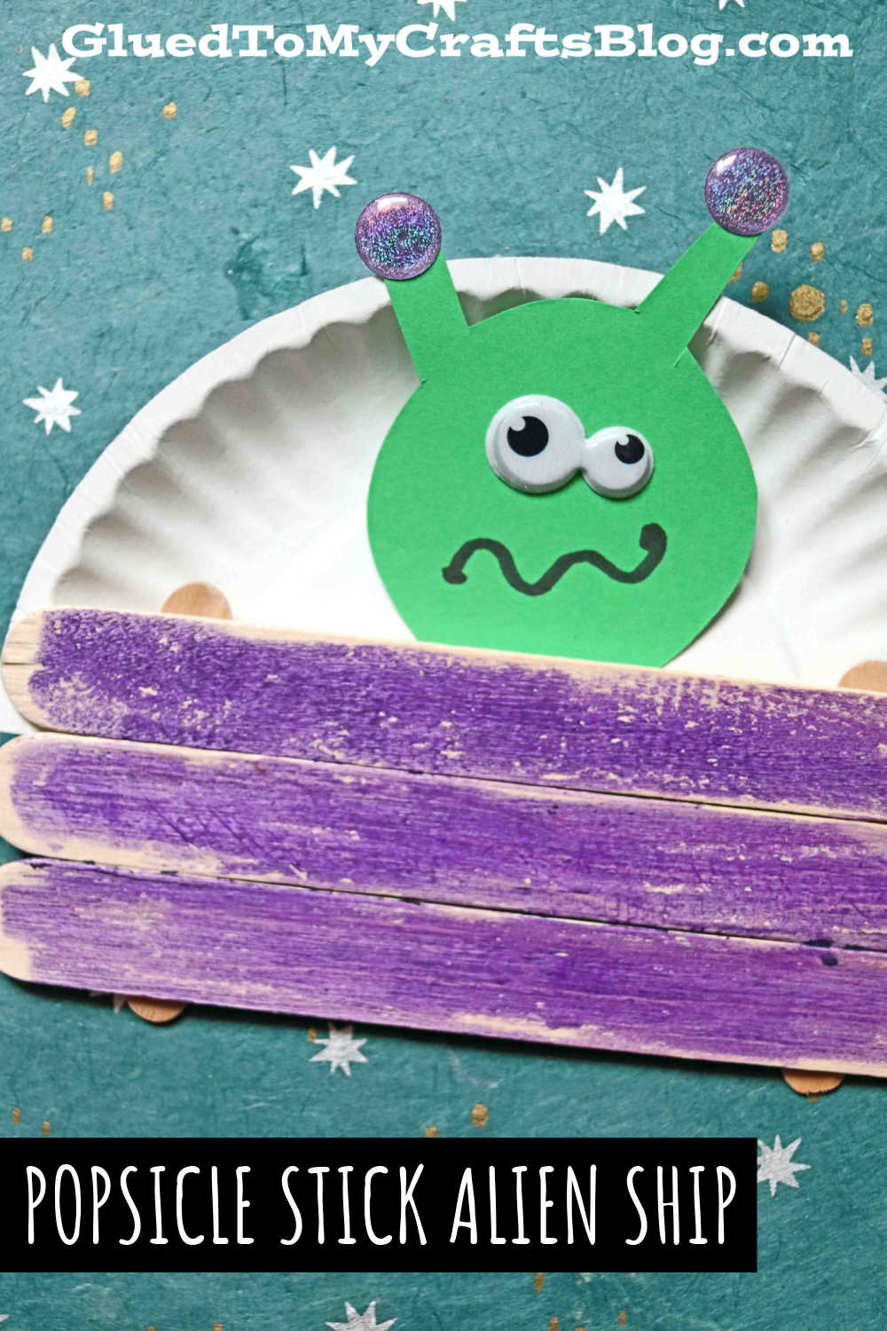 Popsicle Stick Alien Spaceship Craft