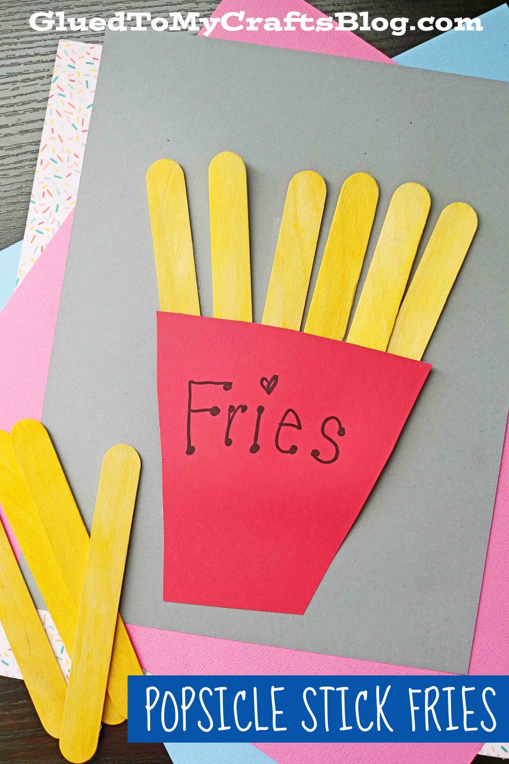 Paper & Popsicle Stick Fries Craft
