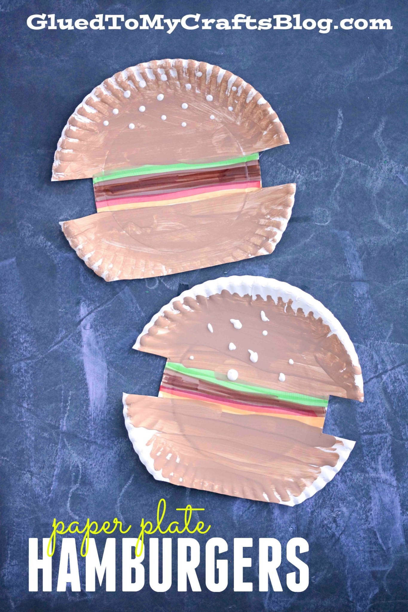 Paper Plate Hamburger Craft Idea