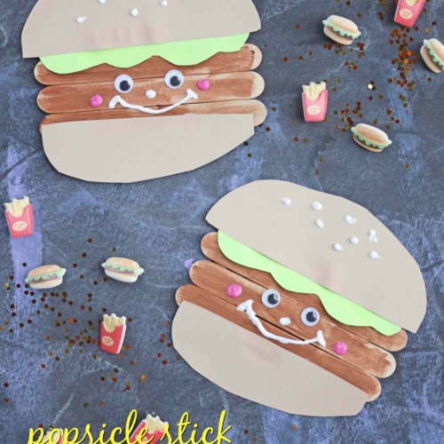 Popsicle Stick Hamburger Craft Idea For Summer