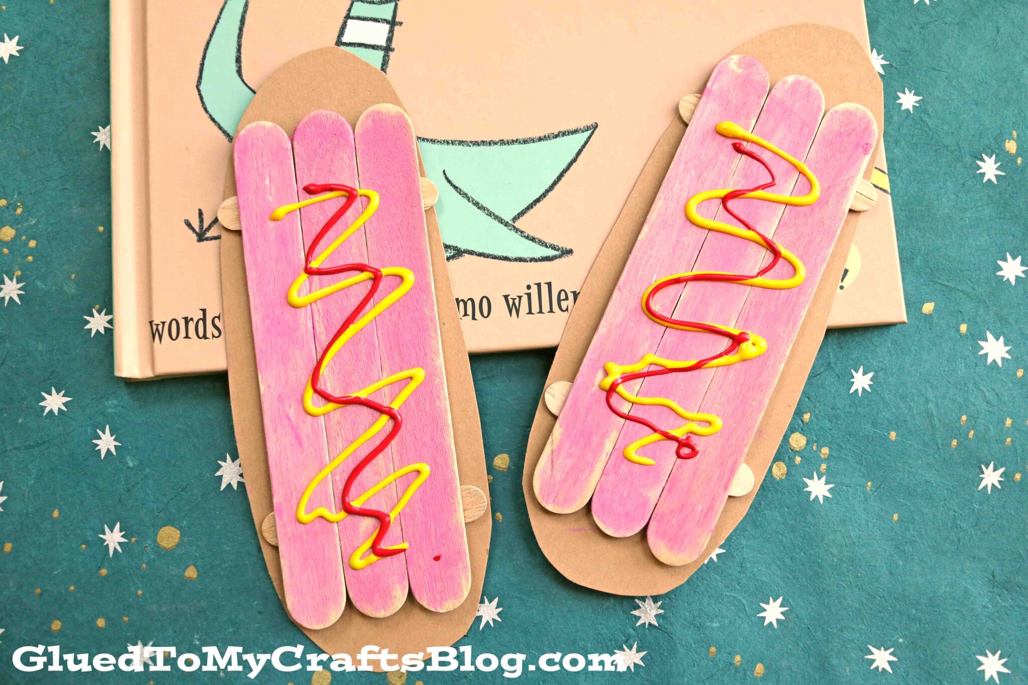 Popsicle Stick Hot Dog Craft popsicle-stick-hot-dog-craft