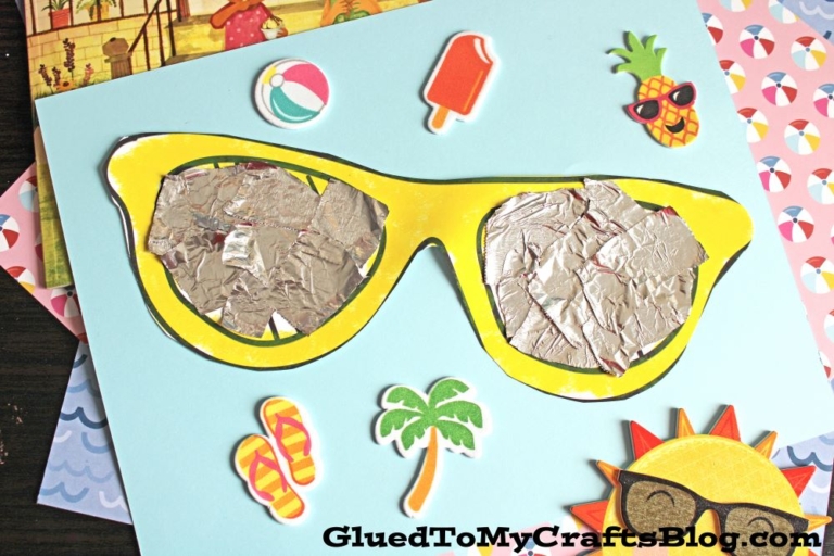Mixed Media Sunglasses Craft For Kids