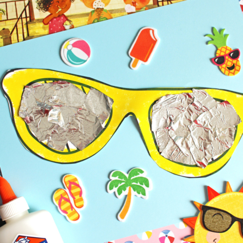 Mixed Media Sunglasses Craft For Kids