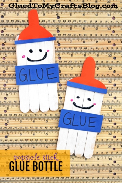 Popsicle Stick Glue Bottle Craft Idea