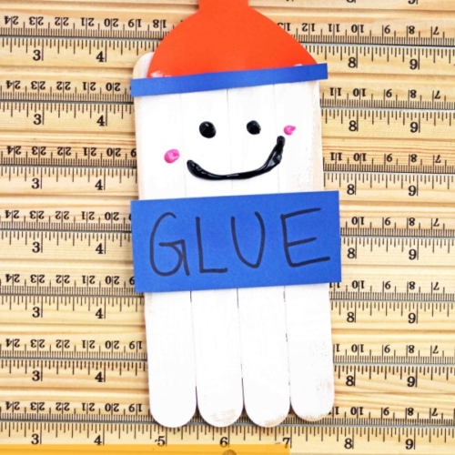 Popsicle Stick Glue Bottle Craft Idea