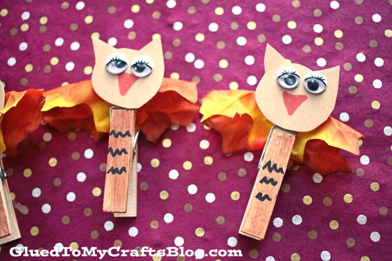 Clothespin Owl Puppet Craft Idea For Fall