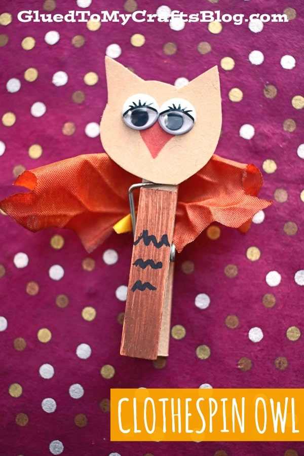 Clothespin Fall Owl Puppets