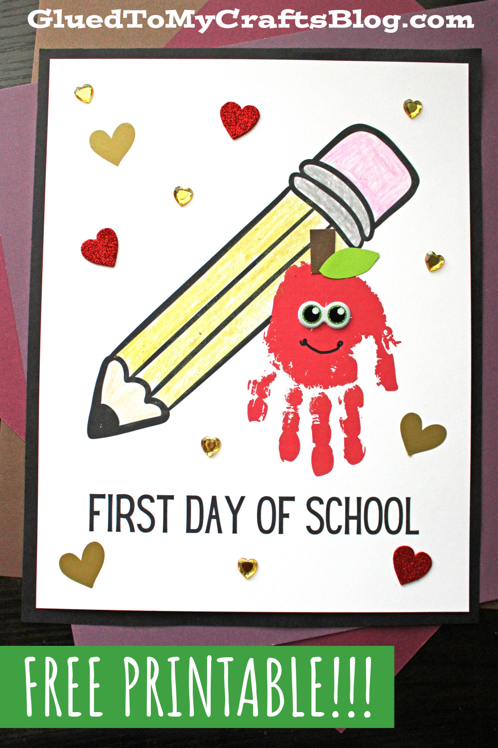 Handprint First Day of School Keepsake
