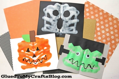 Paper & Paint Splat Halloween Friends Craft Idea
