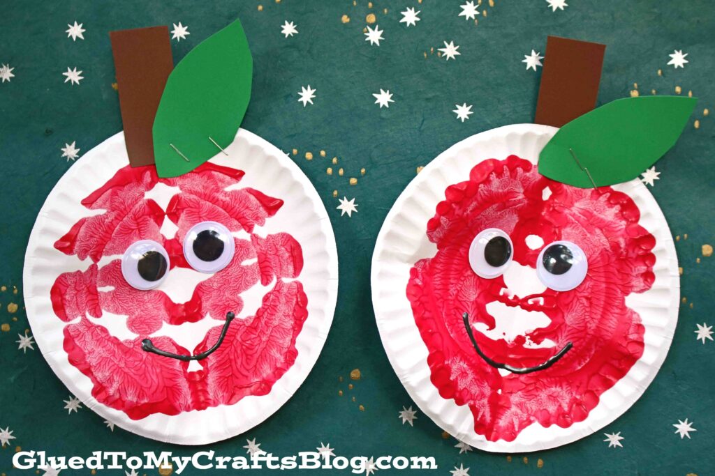 Paper Plate & Paint Splat Apple Craft