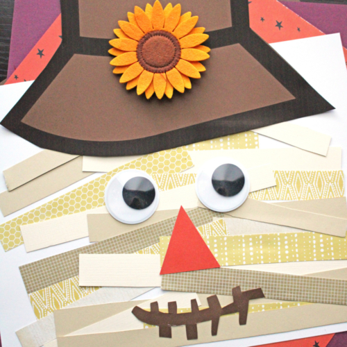 Paper Scrap Scarecrow Craft For Kids