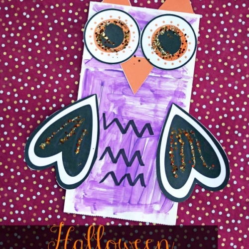 Paper Bag Halloween Owl Craft Idea