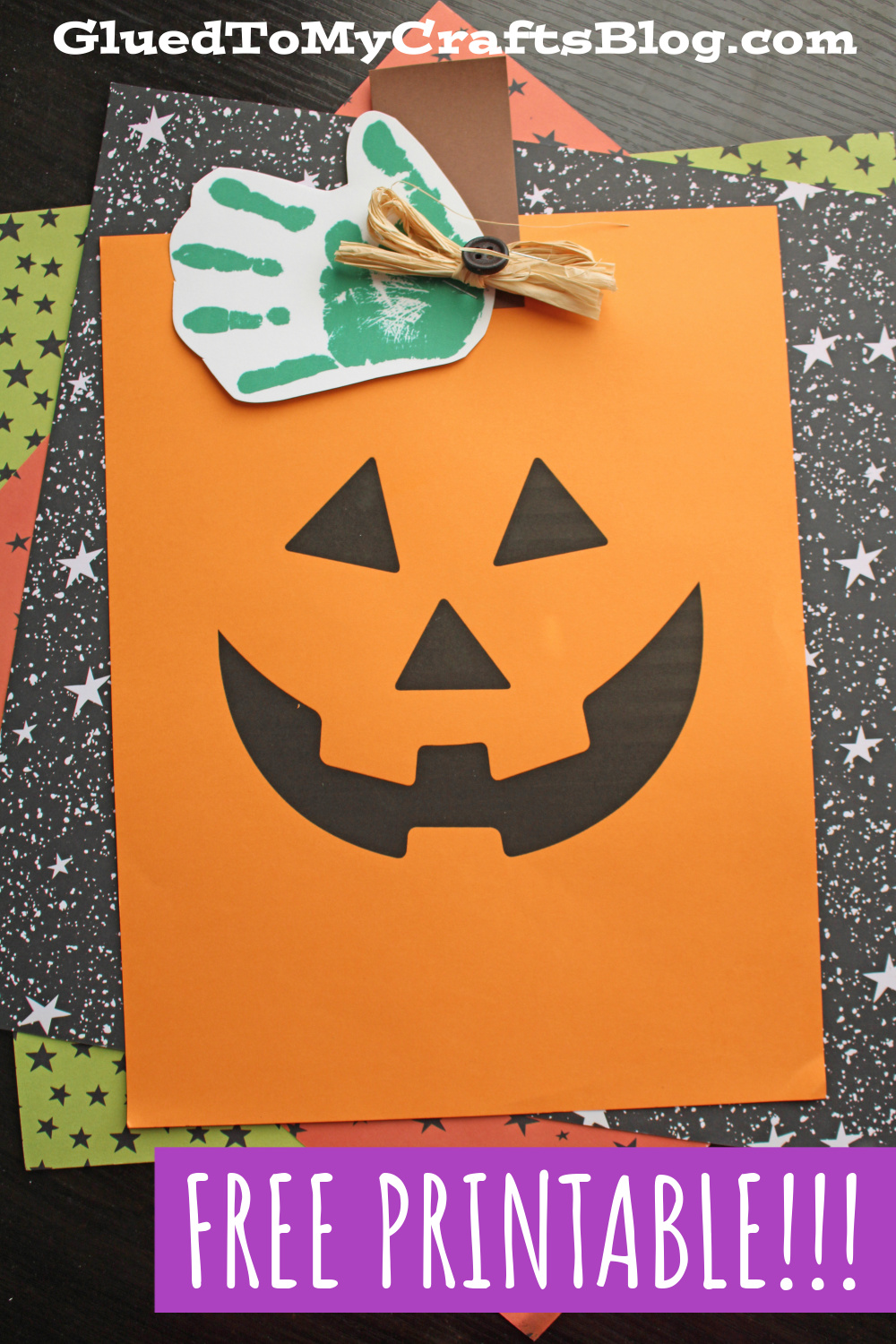 Handprint Jack-O-Lantern Keepsake