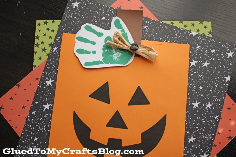 Handprint Jack-O-Lantern Keepsake