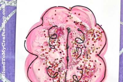 Puffy Paint Brains Craft On Paper