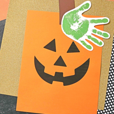 Handprint Jack-O-Lantern Keepsake