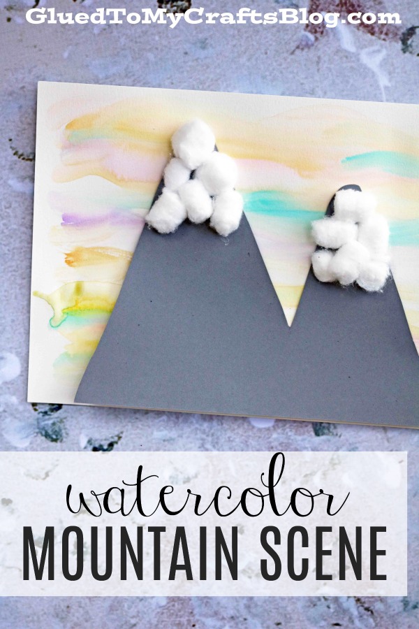 Watercolor Snowy Mountain Craft