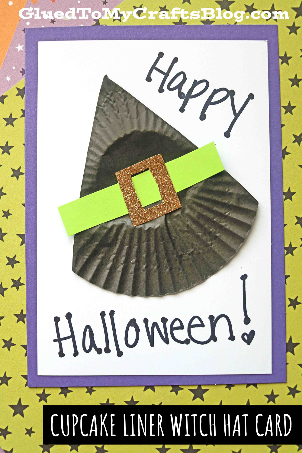 Cupcake Liner Witch Hat Cards