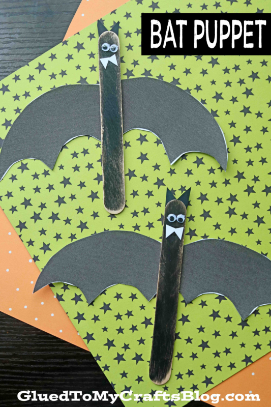 Craft Stick Bat Puppets