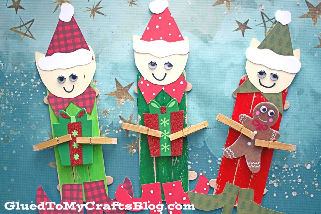 Popsicle Stick Elf Craft Idea for Christmas