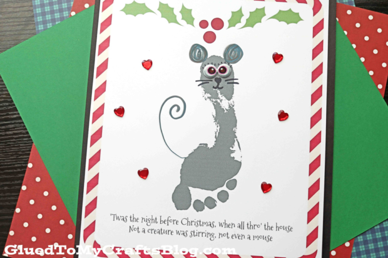 Footprint Christmas Mouse Keepsake