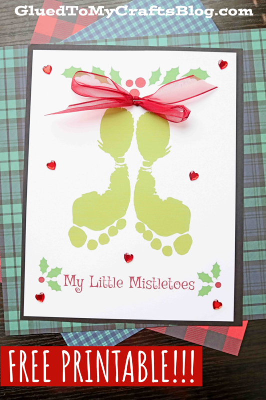 My Little Mistletoes - Footprint Keepsake