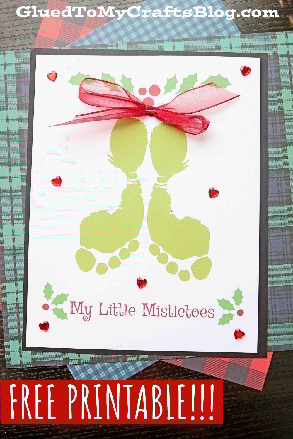 My Little Mistletoes - Footprint Keepsake