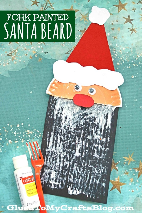 Fork Painted Santa Beard Craft