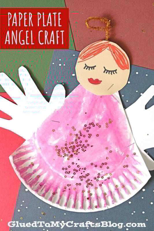 Paper Plate Handprint Angel Craft For Christmas
