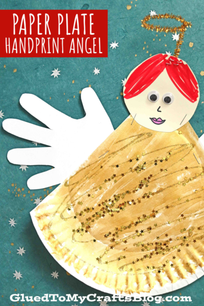 Paper Plate Handprint Angel Craft For Christmas