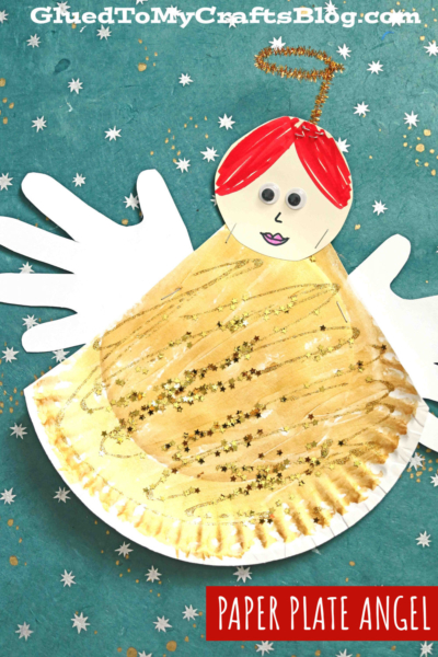 Paper Plate Handprint Angel Craft For Christmas