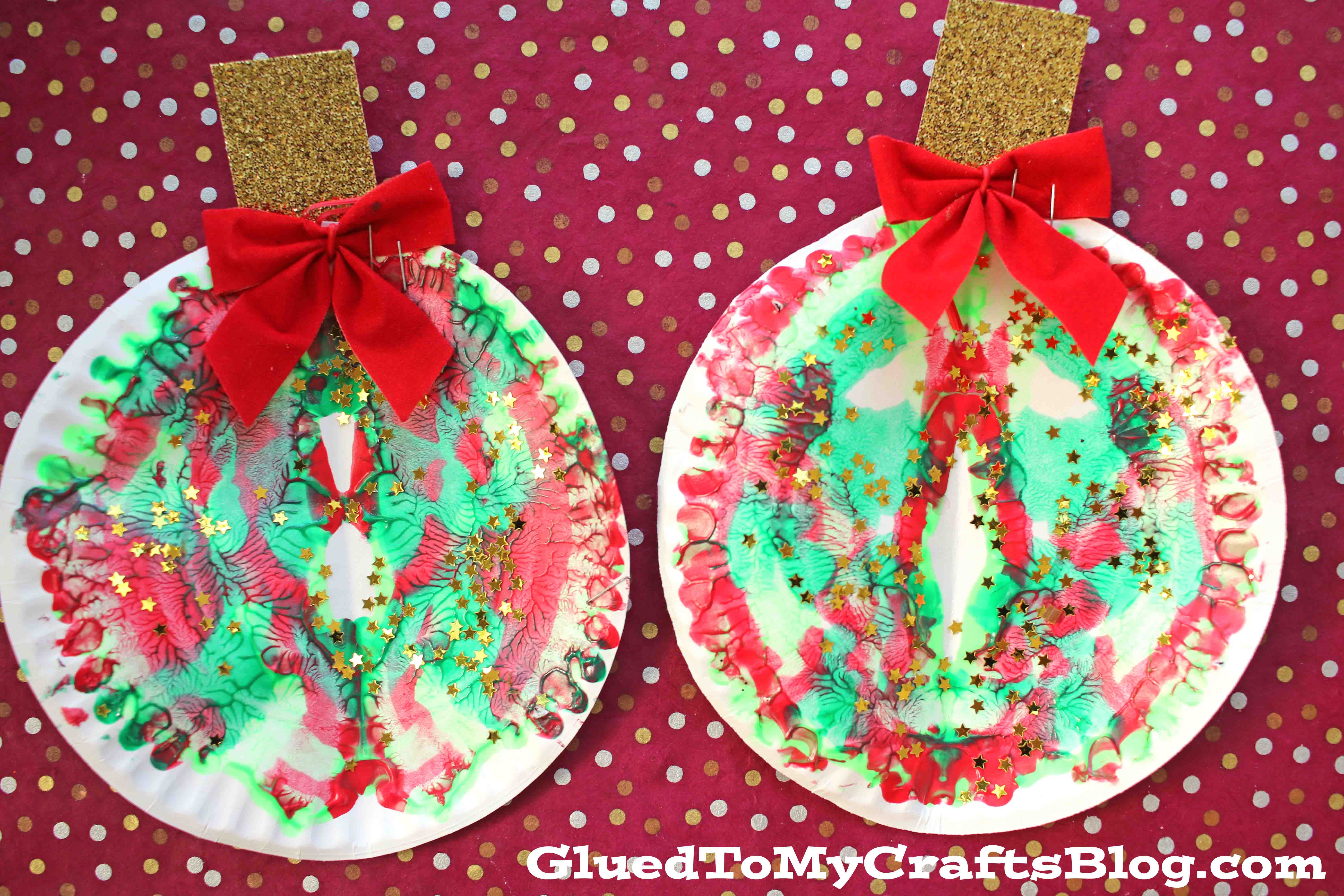 Paint Splat Christmas Ornaments