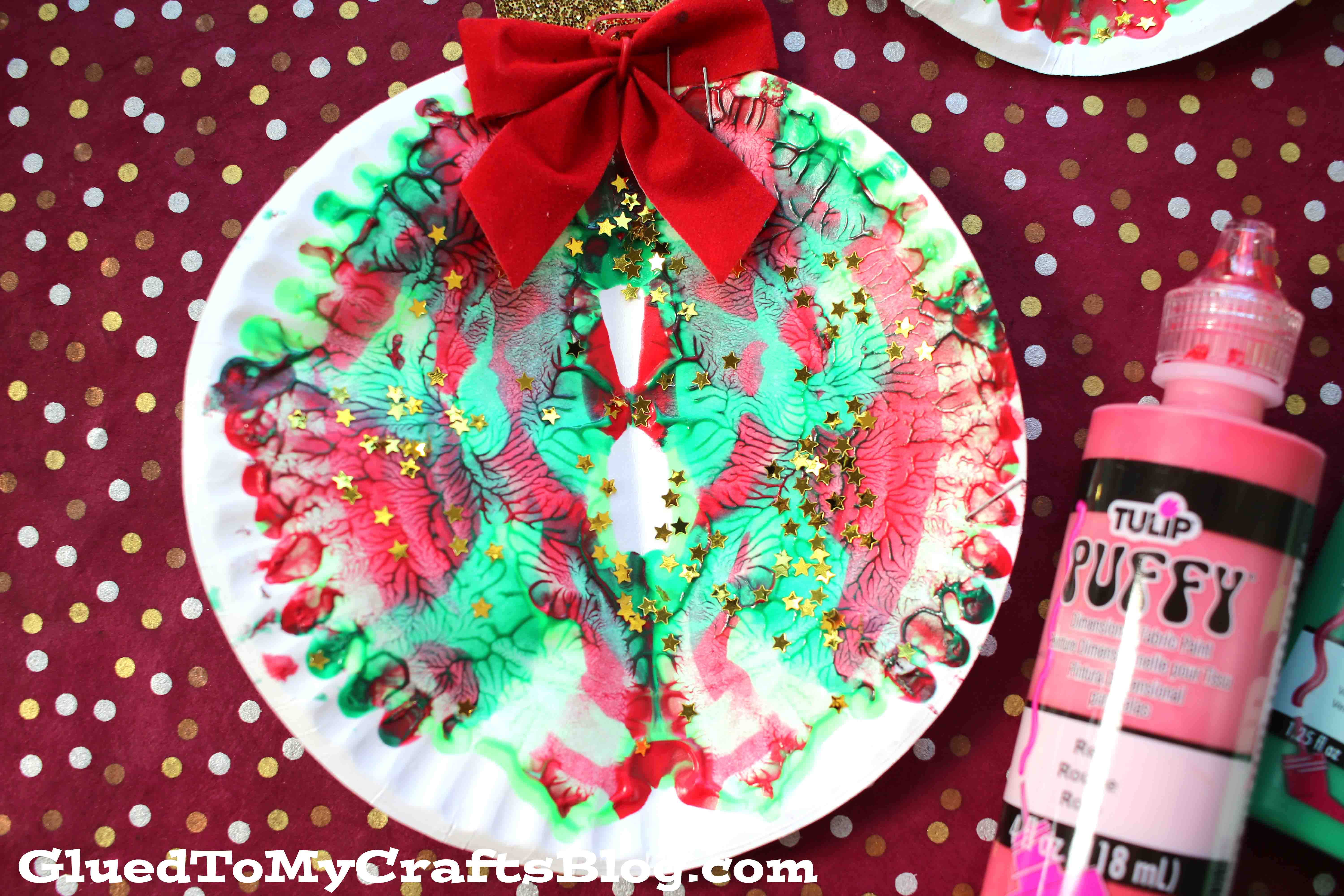 Paint Splat Christmas Ornament Craft Idea