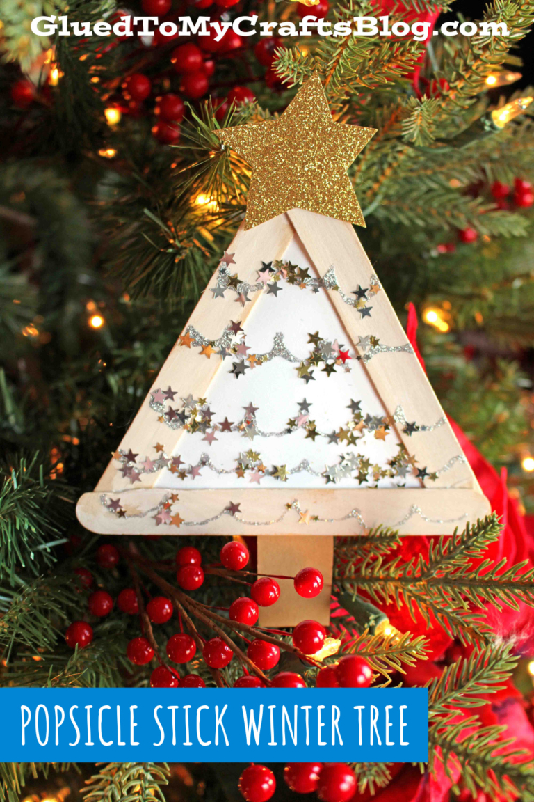Popsicle Stick Winter Trees