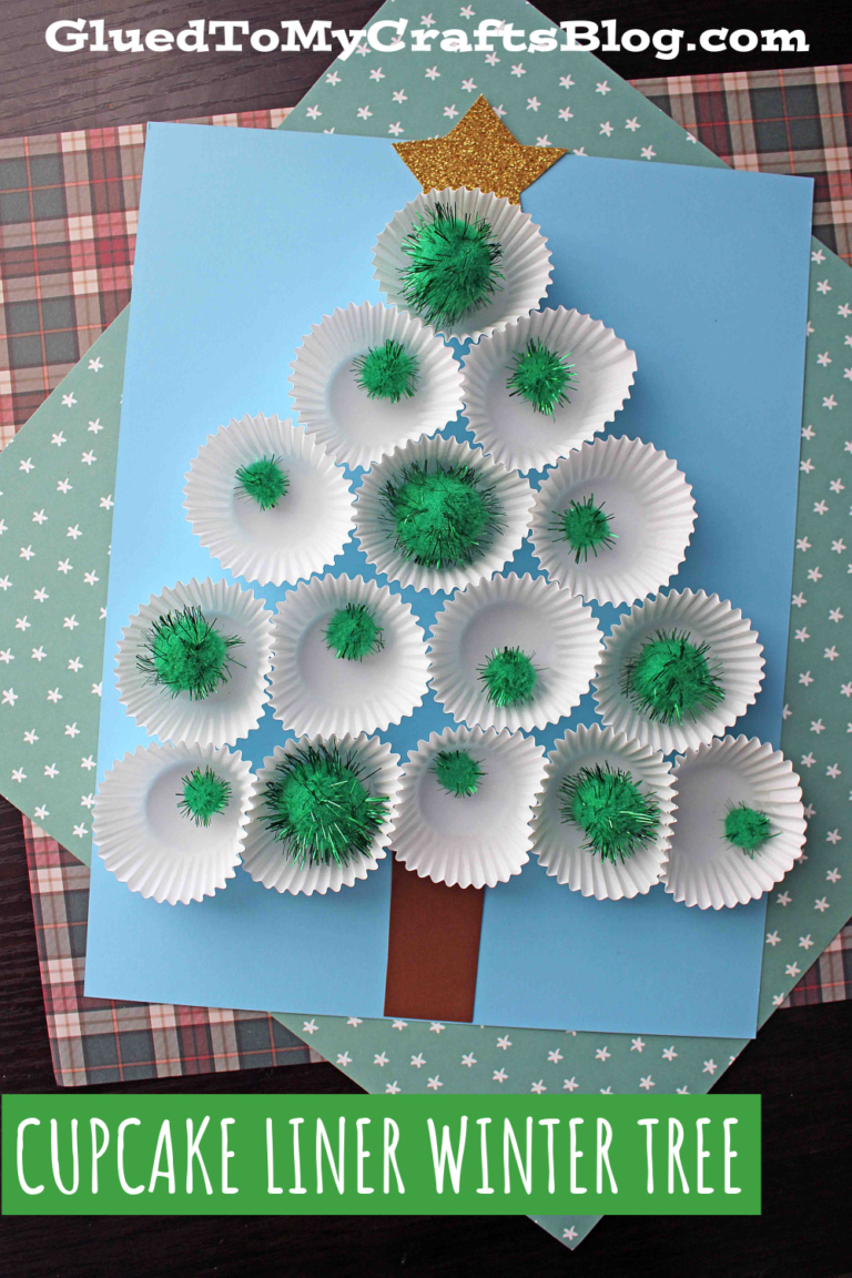 Cupcake Liner Christmas Tree Craft Idea