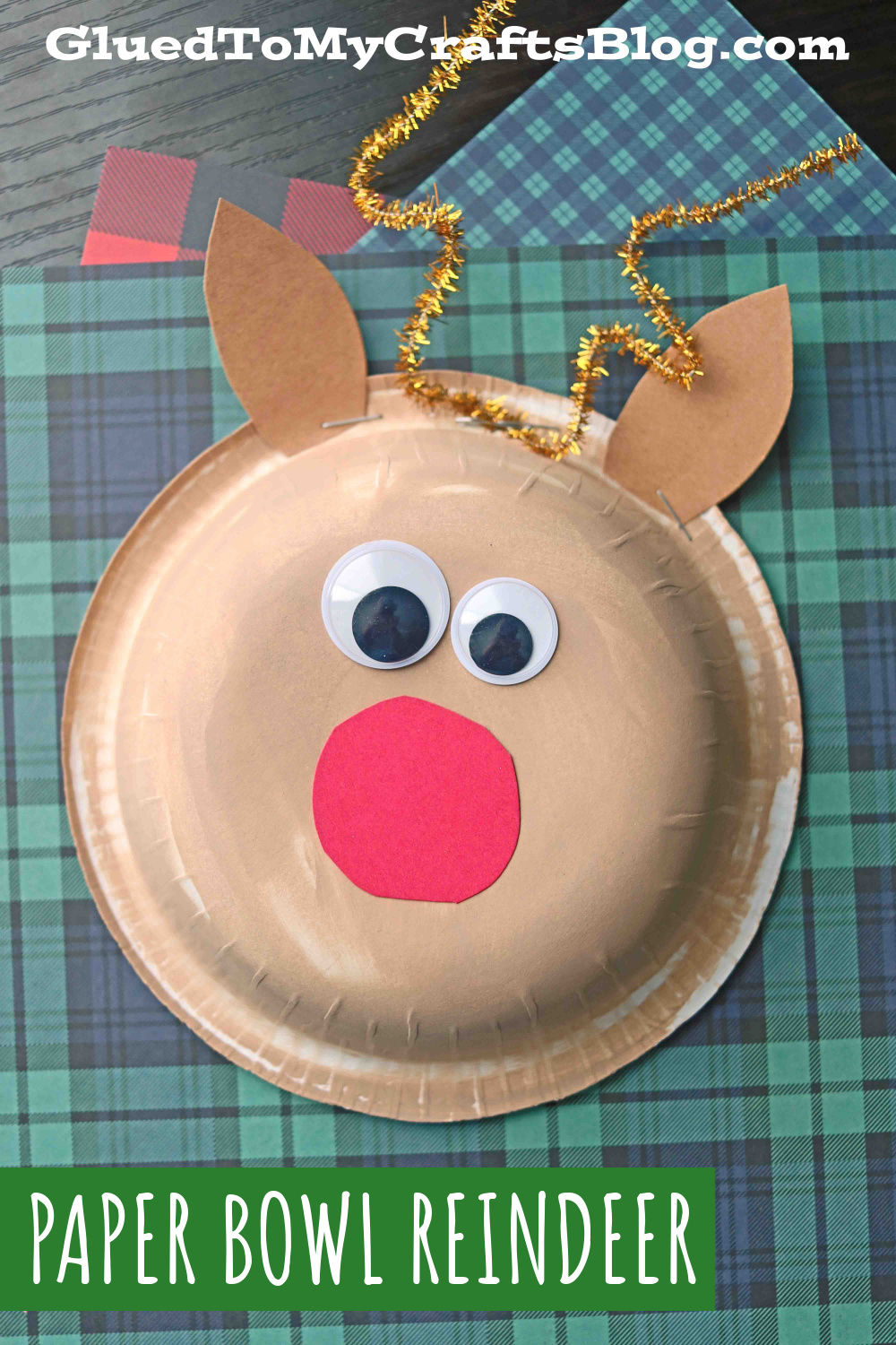 Paper Bowl Reindeer Craft Idea For Christmas