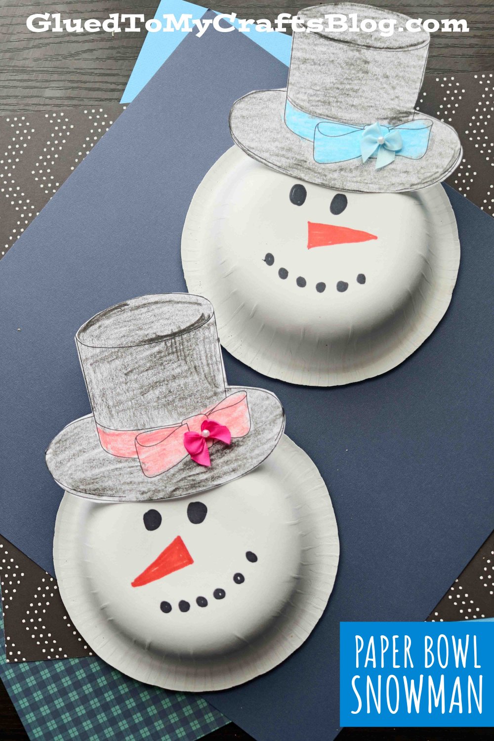 Paper Bowl Snowman Craft