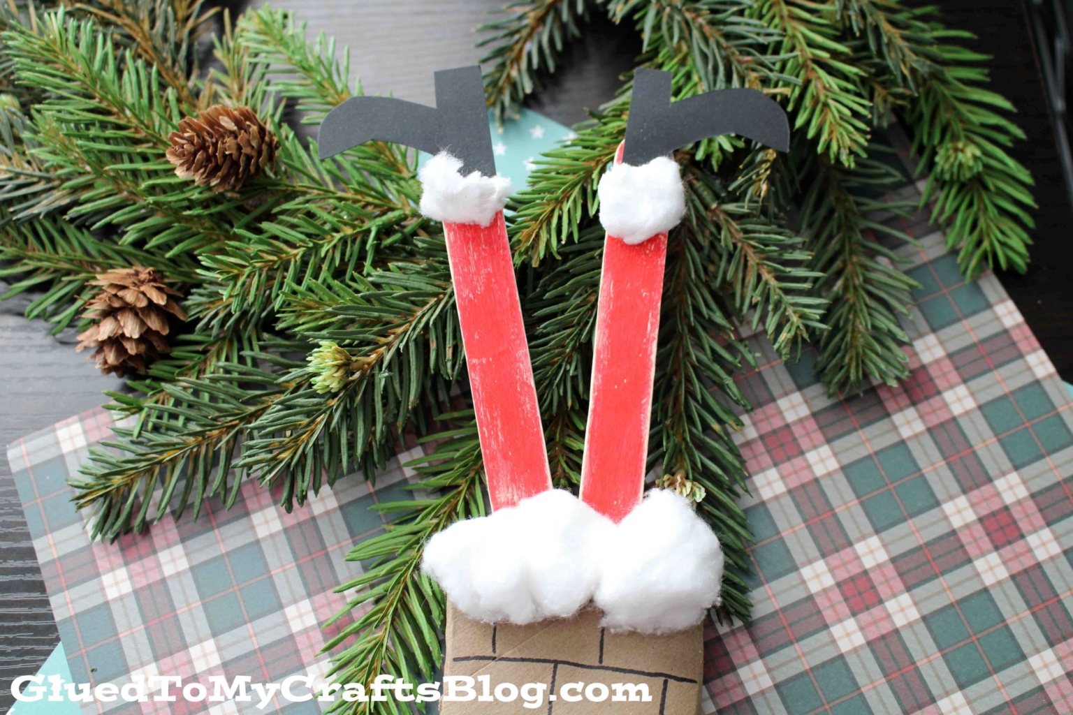 Toilet Roll Santa Stuck In Chimney Craft