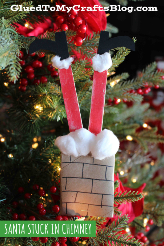 Toilet Roll Santa Stuck In Chimney Craft