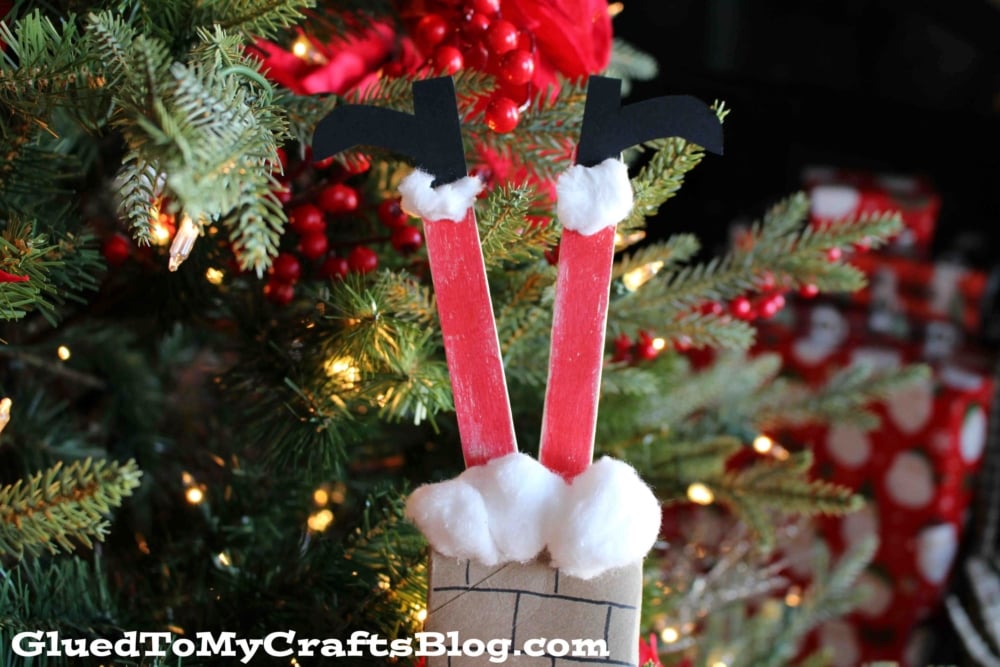 Toilet Roll Santa Stuck In Chimney Craft